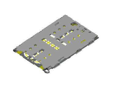 China Copper Alloy Nano SIM Card Jack T Flash Card Connector with 0.3A Rating and 3000 Cycle Durability for sale