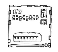 China 100V 0.5A Micro SD Card Socket Push Push Connector 1.29mm Height LCP UL94V-0 for sale