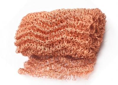 China High Strength Copper Knitted Wire Mesh 0.3m-1.2m Wide Alkali Resistance for sale
