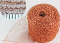 China High Strength Copper Knitted Wire Mesh 0.3m-1.2m Wide Alkali Resistance for sale