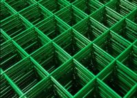 China 1.8m Green Vinyl Coated Welded Wire Fence Panels Weldmesh Sheets Rectangle Hole for sale