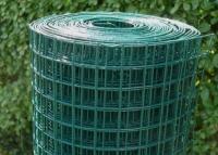 China Green PVC Coated Welded Wire Mesh Rolls with 0.35mm-6mm Wire Diameter and 1/2''*1'' Hole Size for Fencing for sale