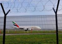 China High Security Plastic Coated Welded Wire Mesh Panels with 50mmx100mm and 50mmx200mm Hole Sizes for Airport Fence for sale