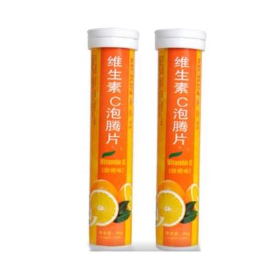 China VC Effervescent Tablets Twist Lock Plastic Empty Tube for Custom Logo and Biodegradable for sale