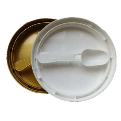 China Fashion Double Seal Moisture Proof Custom Logo Food Grade Milk Powder Can Lid with Scoop for sale