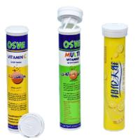 China Effervescent Vitamin Tablet Bottles in White Plastic with Spiral Cap and Desiccant for sale