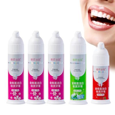 China 80g/130g Foam Toothpaste  Pump for Women Teeth Whitening Oral Care Cleaning for sale