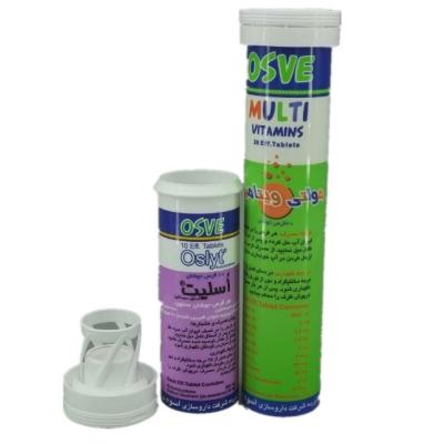 China Small Tube Custom Color Plastic Bottles for VC Effervescent Tablets Capsule Container for sale