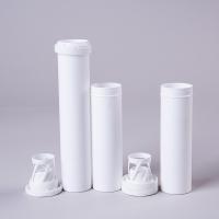 China Desiccant Cap Customize Logo Vitamin C Effervescent Tablet Plastic Bottle Packaging for sale