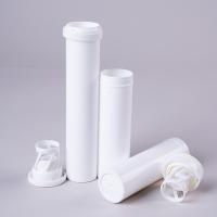 China PP Material Offset Printing Effervescent Tablets Bottle with Desiccant Flip Cover for sale