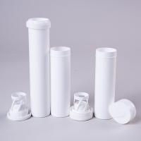 China Effervescent Tablet Tube with Spiral Cover Desiccant Diameter 29mm Custom White Long Tube Packaging for sale