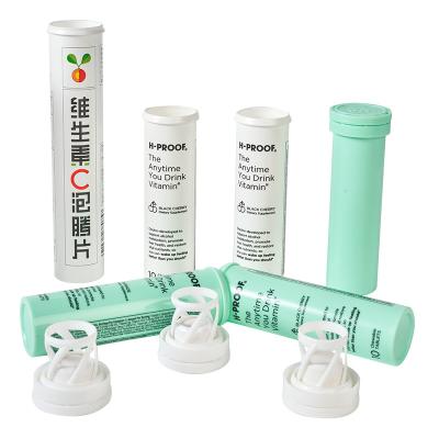 China Molding Injection Molding PP Offset Printing Flip Lid Cap For Effervescent Tablet Tube for sale