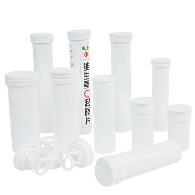 China Customized Plastic PP Effervescent Tablet Tube Flip-sealed Pill Bottle for Food for sale
