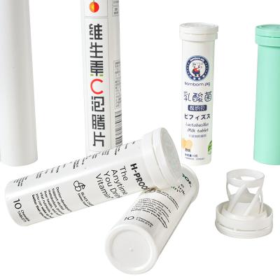 China Popular Design Empty Bulk Effervescent Tablets Tubes with Flip Cap for sale