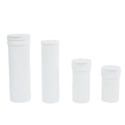 China White Optional Straight PP Effervescent Tablet Vitamin C Plastic Tubes with Lid for sale