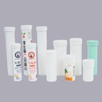 China Custom 84mm 92mm 99mm 96mm 133mm 144mm PP Collar White Empty Effervescent Tube with Cover for sale