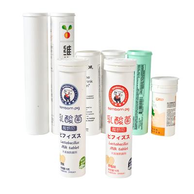 China Custom Plastic Medicine Vitamin C Effervescent Tablet Tubes for Print Color 6 colors MAX for sale