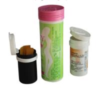 China Customized Color Effervescent Tablet Flip-top Tube with Desiccant and Food Grade Plastic for sale