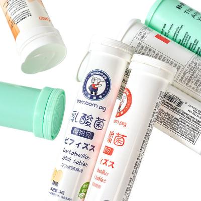 China Colorful Customized Design PP Empty Effervescent Tablets Tubes with Cap for sale