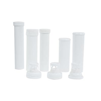 China PP Material Injection Molding Round Small Salt Electrolyte Drink Packaging Tube with Cover for sale