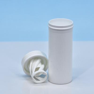 China Portable Medicine Effervescent Tablet Plastic Tube with Desiccant Caps for sale