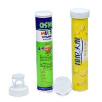 China 144ml PP Custom Logo Plastic Bottles for Effervescent Tablet Tube in Offset Printing for sale