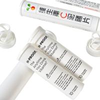 China OEM Effervescent Tablet Container White Straight Print Custom Tube with Desiccant Cap for sale