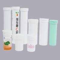 China Customized Effervescent Tablet Bottle with Desiccant Flip Cover and Dry Offset Printing for sale
