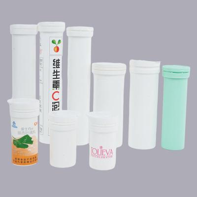 China Customized Effervescent Tablet Bottle with Desiccant Flip Cover and Dry Offset Printing for sale