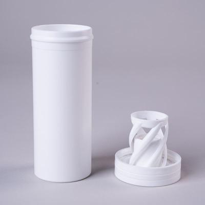 China Food Grade PP Industrial Supplements White Round Effervescent Tablet Vitamin C Tube for sale
