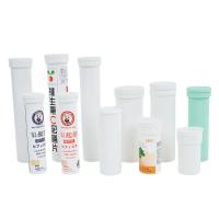 China PP Material Customized White Plastic Effervescent Tablet Tube Bottle With Discant Cap for sale