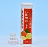 China 99mm Vitamin E Effervescent Tablet Tube Plastic Container Bottles Packaging With Desiccant for sale