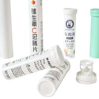 China Supply Customized Logo Design Empty Vitamin C Plus Effervescent Tablet Tube With Cap for sale