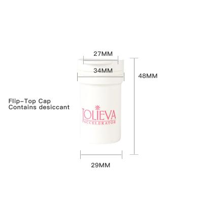 China 48mm Height Flip-Top Lid With Desiccant Food Grade PP Plastic Effervescent Tablet Tubes for sale