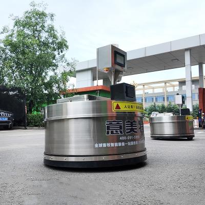 China Intelligent Robotic Feed Pusher 24H Timed Working Cross‑shed Feed Pushing Robot For Cow Barn for sale