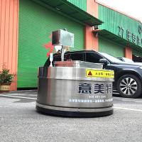 China Autonomous Navigation Robotic Feed Pusher with Stainless Steel Construction and Wireless Auto-Charging for Dairy Farms for sale