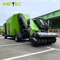 China IMETEC 12cbm Self-Propelled TMR Mixer All-In-One Loader Mix Spreader with Manganese Steel Construction for sale