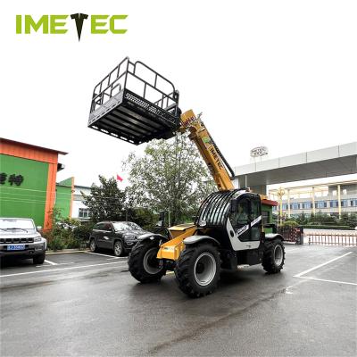 China Compact IMETEC Telescopic Arm Loader Flexible Steering Small Telescopic Handler For Narrow Working Space for sale