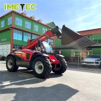 China Heavy Duty IMETEC Telescopic Arm Loader Strong Lifting Capacity Telescopic Handler For Material Stacking Loading for sale