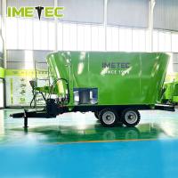 China IMETEC Pto Driven Vertical Trailed TMR Feed Mixer Wagon Optional Intelligent Weighing System For Ruminant Animal Feeding for sale