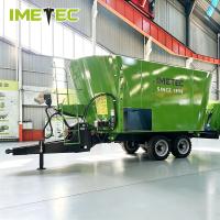 China IMETEC Pto Driven Vertical Trailed TMR Feed Mixer Wagon Optional Intelligent Weighing System For Ruminant Animal Feeding for sale
