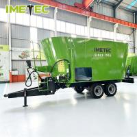 China IMETEC Pto Driven Vertical Trailed TMR Feed Mixer Wagon Optional Intelligent Weighing System For Ruminant Animal Feeding for sale