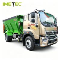 China Cubicle Manure Bedding Spreader Sand Rice Husk Fermented Truck For Dairy Farm for sale