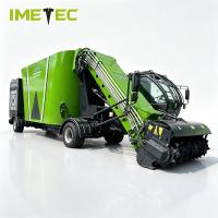 China 4WD Double Auger Silage Feed Wagon TMR Mixers Cow Milk Yield Boost Breeding for sale