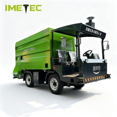 China IMETEC Battery Powered Livestock Feed Spreader Autonomous Navigation For Dairy Beef Sheep for sale