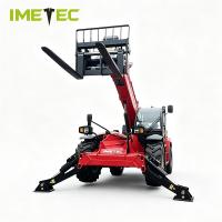 China Hydraulic Long Telescopic Boom Rough Terrain Telehandler Forklift Carbon Steel Frame for sale