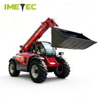 China Hydraulic Long Telescopic Boom Rough Terrain Telehandler Forklift Carbon Steel Frame for sale