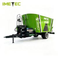 China Heavy Duty Vertical Trailed Feed Mixer Wagon PTO Driven TMR Mixer For Beef Cattle Ranch for sale