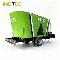 China Heavy Duty Vertical Trailed Feed Mixer Wagon PTO Driven TMR Mixer For Beef Cattle Ranch for sale