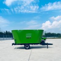 China 16m³ Vertical Trailed TMR Mixer with 8mm Thick Wear-resistant Tank and Optional Avery Weight-Tronix Weighing System for sale